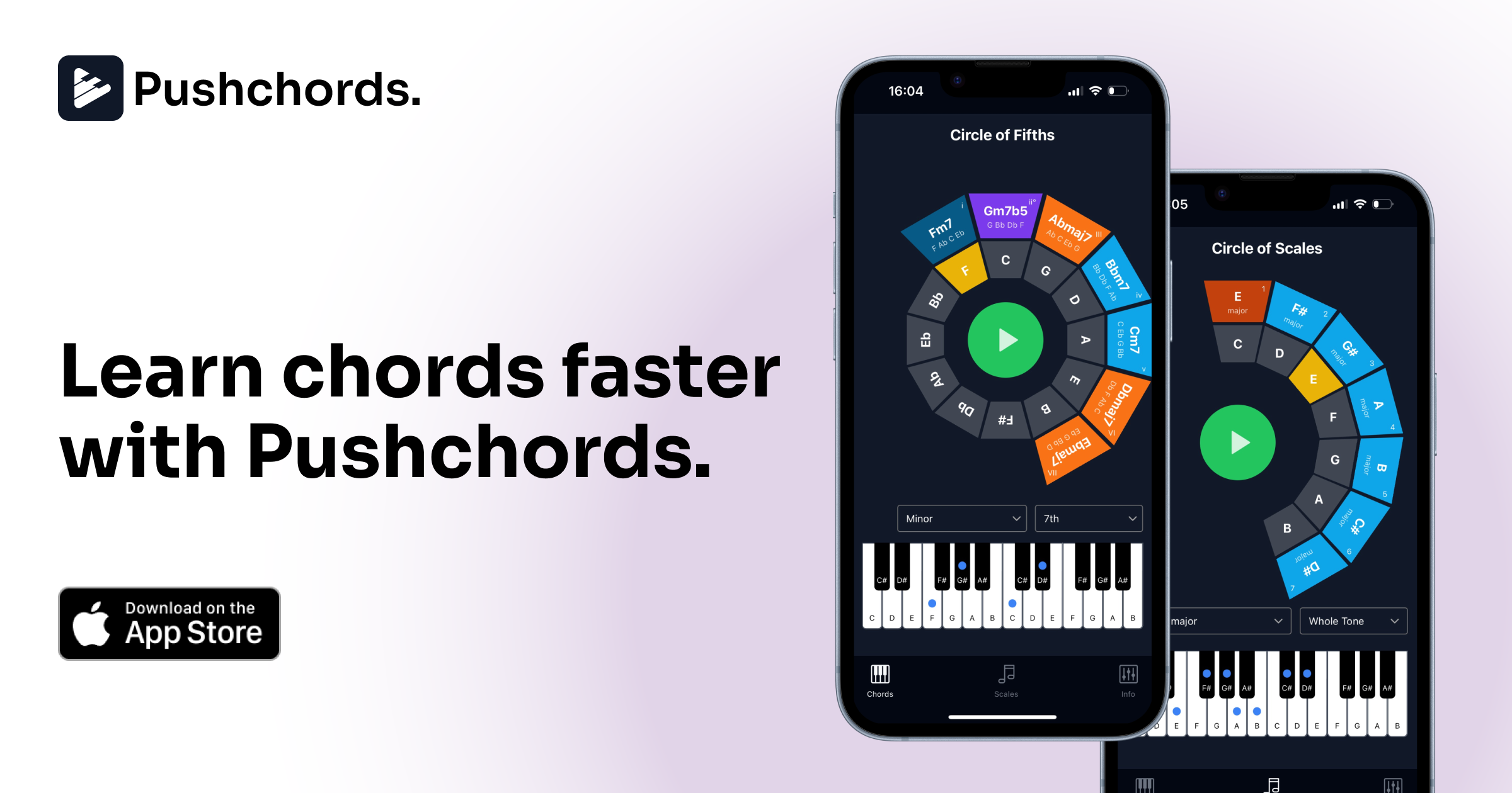 Pushchords - 通过互动音乐学习更快地学习和弦